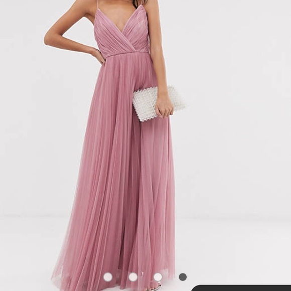 ASOS | Dresses | Asos Pleated Tulle Maxi Dress | Poshmark